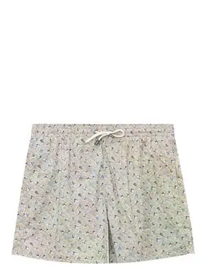 Canali Sailboat-print Swim Trunks - Neutrals