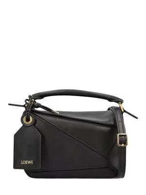 Loewe Mini Featherlight Puzzle Tote Bag - Black