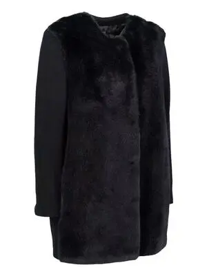 FALCONERI Faux-fur Panel Coat - Blue