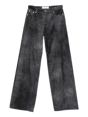 Marie Adam-Leenaerdt Washed-effect Velvet Jeans - Grey