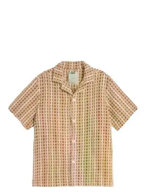 OAS Company Lano Cuba Check-pattern Seersucker Shirt - Neutrals