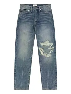 Rhude Distressed Whiskering-effect Jeans - Blue