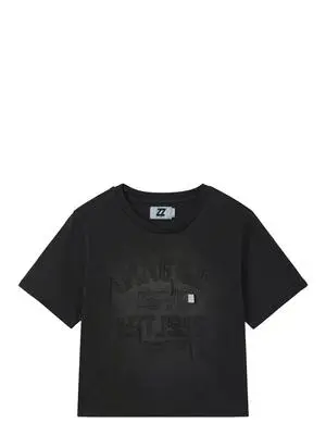 Izzue Embroidered Detail T-shirt - Black