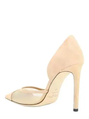 JIMMY CHOO Brigitte Mesh-panel Pumps - Neutrals