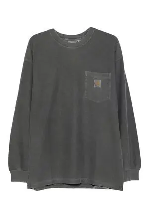 Carhartt Work In Progress Logo Patch Pocket T-shirt - Grey