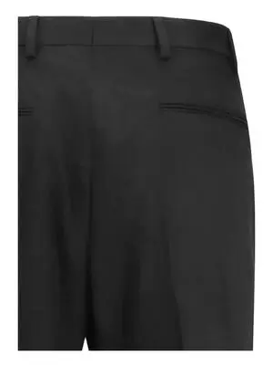 Valentino Garavani Wool Natté Trousers - Black