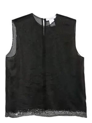 JULIE KEGELS Sequin Embellished Sleeveless Top - Black