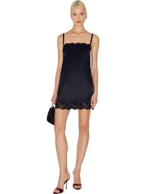 REFORMATION Emma-rose Silk Mini Dress - Black