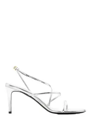 Khaite Metallic-effect Strappy Sandals - Silver