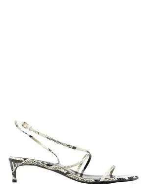 KHAITE KHAITE Loop Snakeskin-Print Strappy Sandals