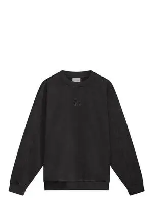 Filling Pieces Logo Embroidered Crew Neck Sweater - Black