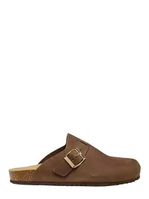 Geox Buckle-fastening Leather Slides - Brown
