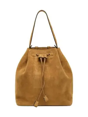 THE ROW Backpack 9 Suede Bag - Brown