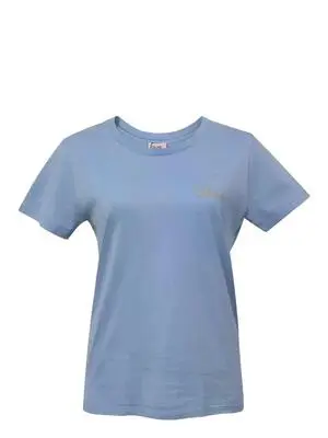 Celine Embroidered Logo T-shirt - Blue