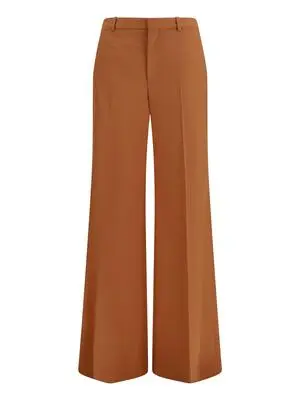 Chloé High-waisted Flared Cotton Pants - Orange