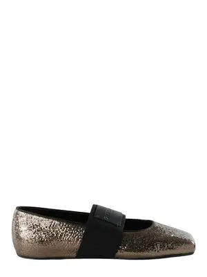 Givenchy Sliced Square Ballerinas - Bronze