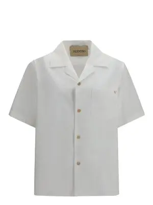 Valentino Garavani Short-sleeve Shirt With Vlogo - White