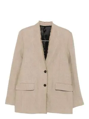 TOTEME Linen Single-breasted Jacket - Multicolor