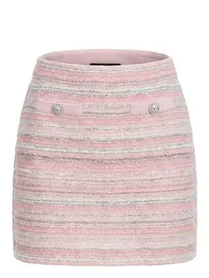 SELF-PORTRAIT Textured Knit Mini Skirt - Multicolor