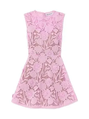 SELF-PORTRAIT Lace Mini Dress - Multicolor
