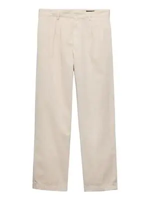Prada Cotton Pleated Trousers - Multicolor