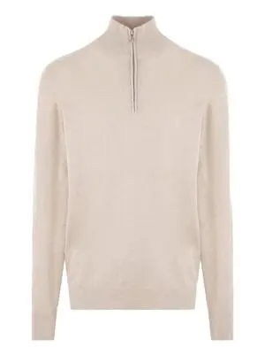 Brunello Cucinelli Cashmere Quarter Zip Sweater - Multicolor