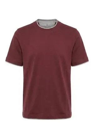 Brunello Cucinelli T-shirt With Faux-layering - Multicolor
