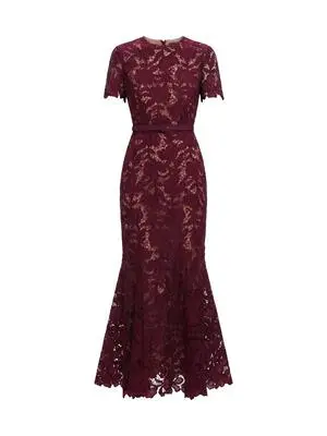 SELF-PORTRAIT Lace Midi Dress - Multicolor
