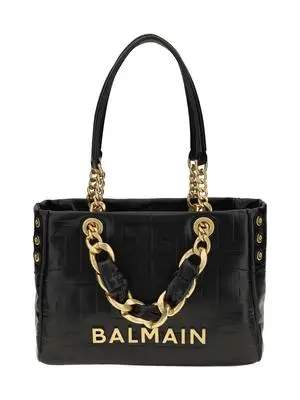 Balmain Small Cabas 1945 Tote Bag - Black