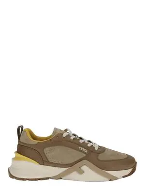 Fendi Flow Sneakers With Wavy Sole - Multicolor