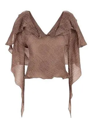 KIKO KOSTADINOV Kiko Kostadinov Pleated Stripe Blouse
