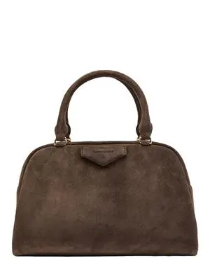 Givenchy Antigona East-west Medium Suede Top Handle Bag - Brown