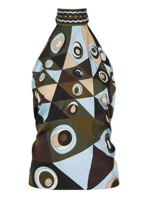 Emilio Pucci Printed Silk Halterneck Top - Multicoloured