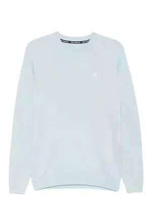 Karl Lagerfeld Embroidered Crew Neck Sweater - Blue