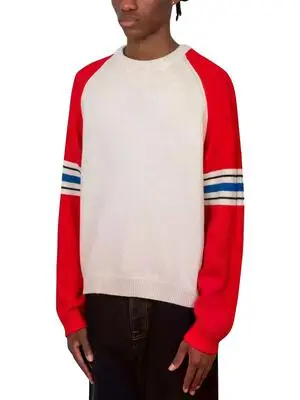 StÜssy Logo-print Raglan Sleeve Sweater - Red