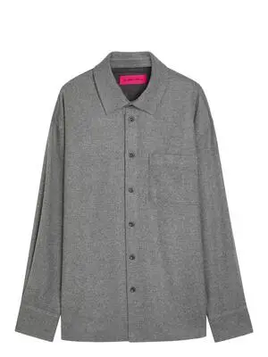 THE ELDER STATESMAN Wool-blend Overshirt - Grey