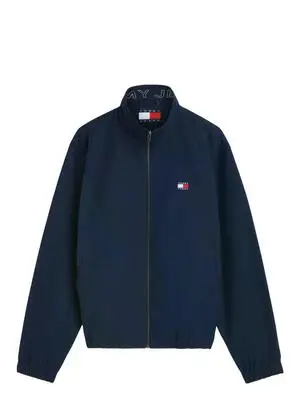 Tommy Hilfiger High-neck Logo Patch Jacket - Blue