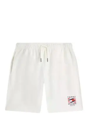 Tommy Hilfiger Logo Print Drawstring Shorts - White