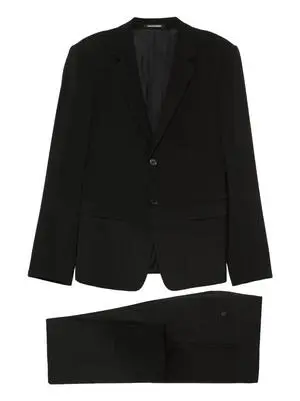 Emporio Armani Notched-lapel Two-button Suit - Black