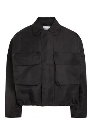 MKI MIYUKI ZOKU Pilot Taffeta Jacket With Logo Embroidery - Black