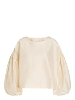SUZIE KONDI Suzie Kondi Balloon Sleeve Silk Taffeta Top