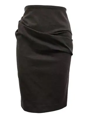 Brunello Cucinelli Draped Pleated Skirt - Brown