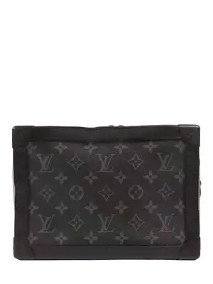 LOUIS VUITTON Soft Trunk Monogram Eclipse Shoulder Bag - Black