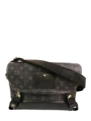 LOUIS VUITTON Monogram Eclipse Voyager Messenger Pm Bag - Grey