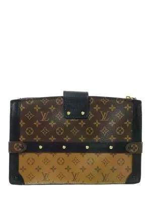 LOUIS VUITTON Trunk Monogram Reverse Clutch Bag - Brown