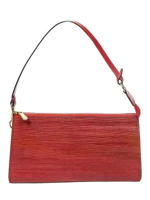 LOUIS VUITTON Pochette 24 Textu Shoulder Bag - Red