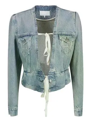 MAISON MARGIELA Raw-cut Denim Jacket - Blue