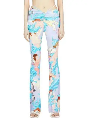 MARCO RAMBALDI Graphic Print Trousers - Blue