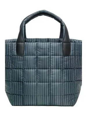 VEECOLLECTIVE Porter Quilted Pinstripe Tote Bag - Blue