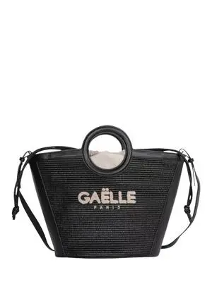 GAELLE Maxi Shopper Woven Backpack - Black